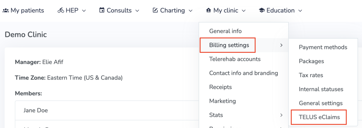 Enabling and adding your TELUS eClaims credentials – Embodia